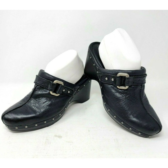 Fossil | Shoes | Fossil Womens 9 Us Mules Shoes Split Toe Clog Studded ...
